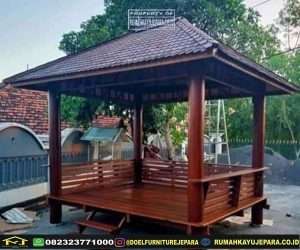 Saung Kayu Minimalis Jepara 2023 - www.rumahkayujepara.co.id