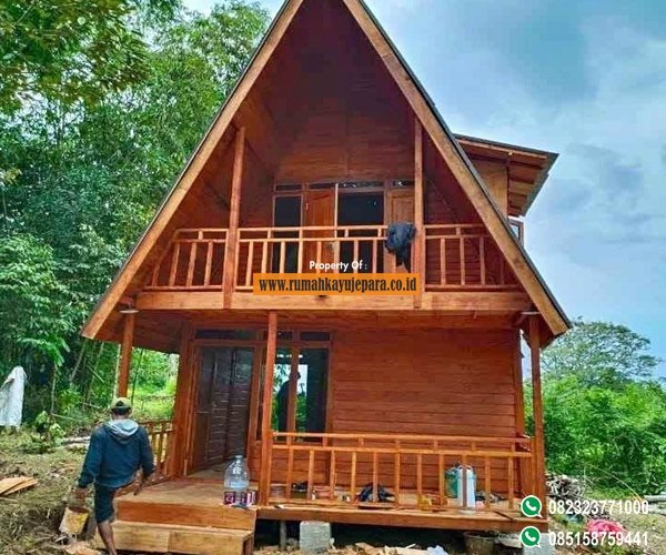 Rumah Kayu Segitiga Minimalis 2026 Terbaru